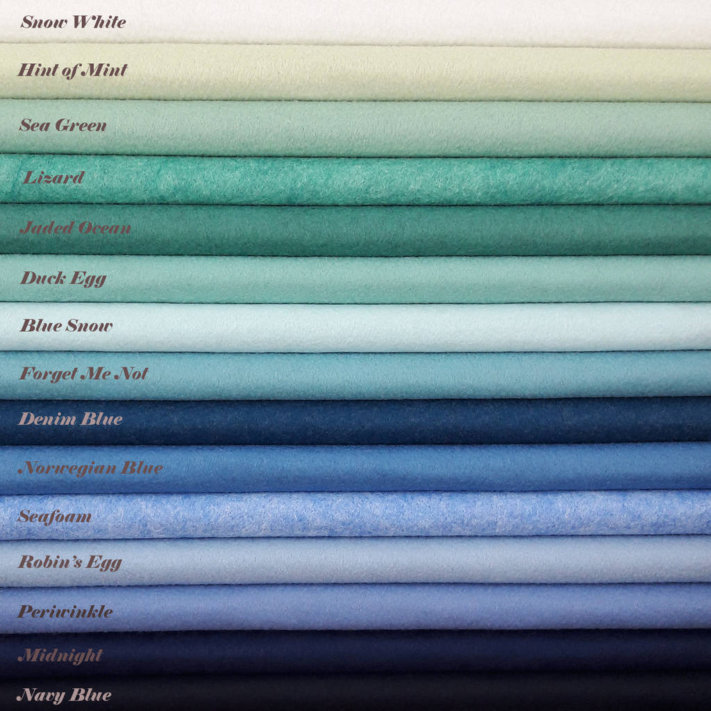 Wool Felt Pack ~ Marine – Billow Fabrics