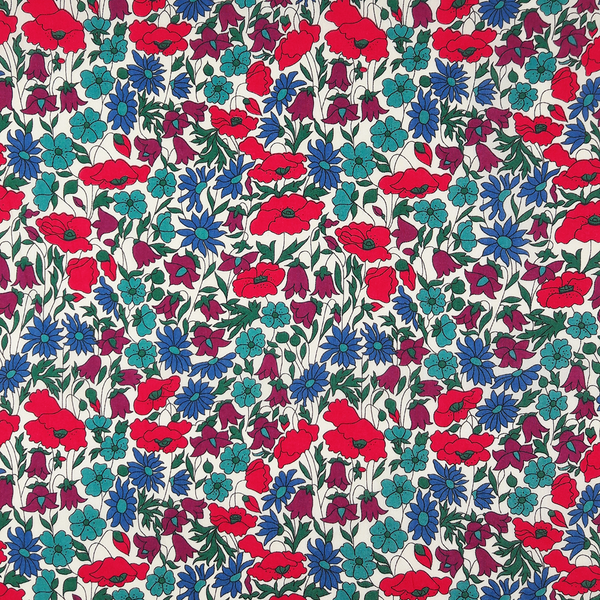 Liberty Fabrics ~ Poppy and Daisy N Red – Billow Fabrics