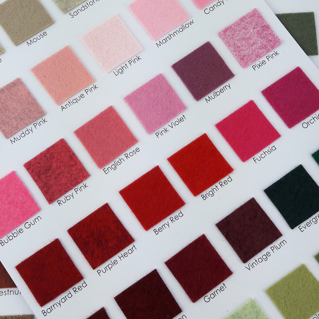 Wool Felt ~ Sample Cards – Billow Fabrics