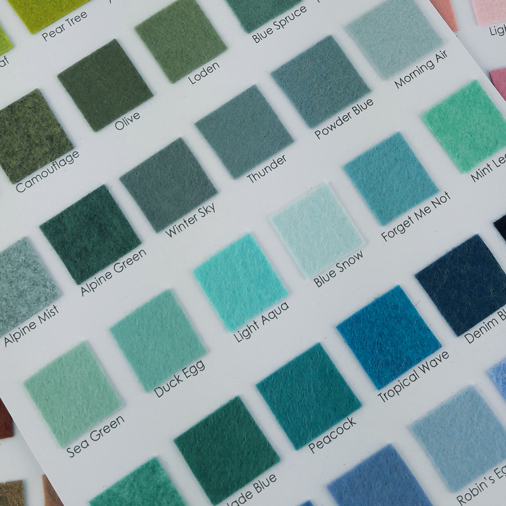 Wool Felt ~ Sample Cards – Billow Fabrics